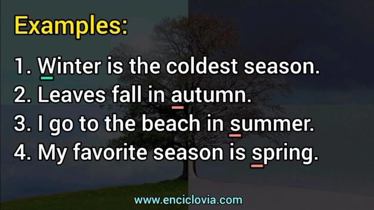 Ejercicios de estaciones en inglés