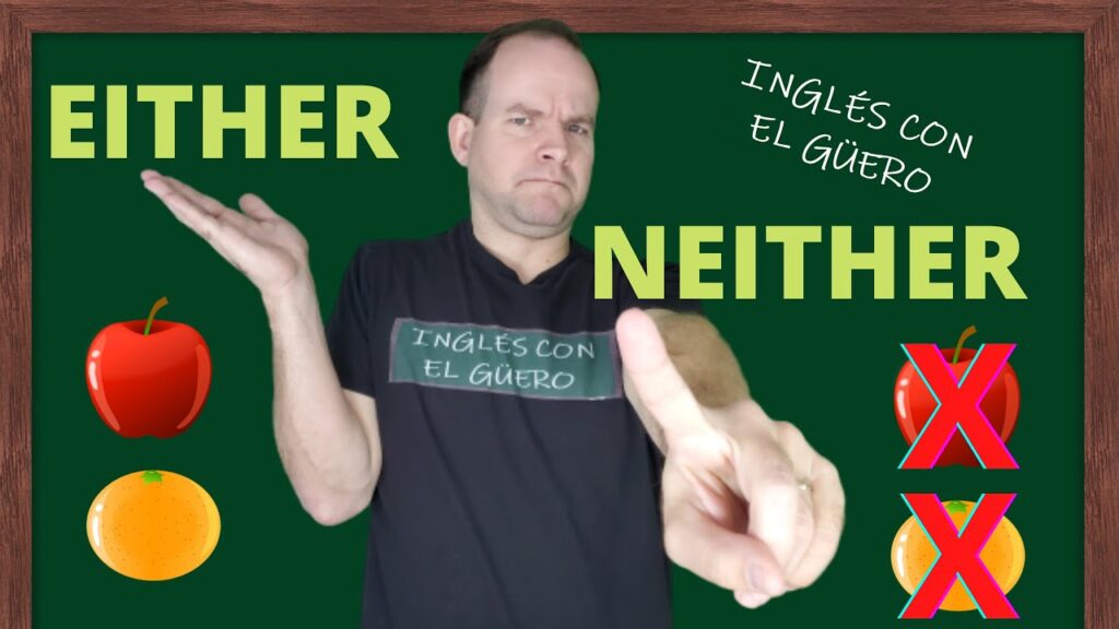 Ejercicios de either y neither en inglés