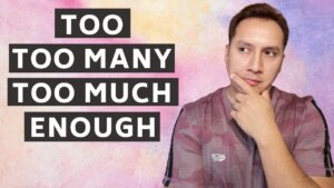 Ejercicios de inglés: Too much/too many/enough