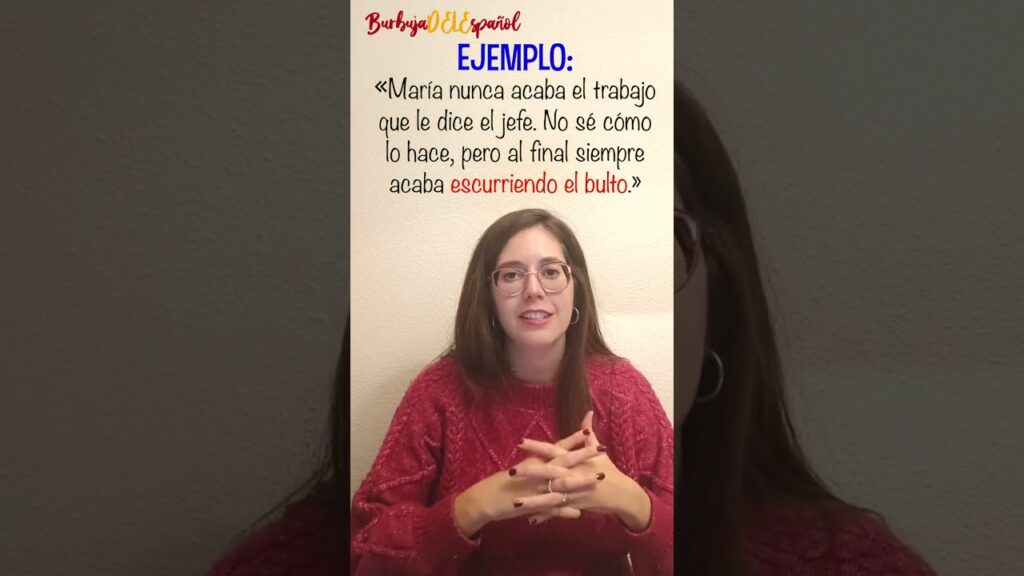 Qué significa escurrir el bulto